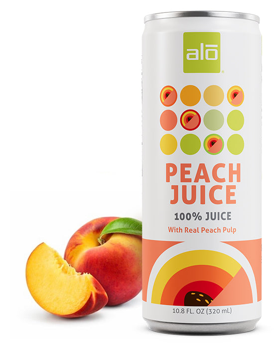 Peach Juice/100% Juice/12 pack of 10.8 FL OZ slim cans – The ALO Store
